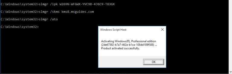 Activating Windows 10 using slmgr | VK9 Security
