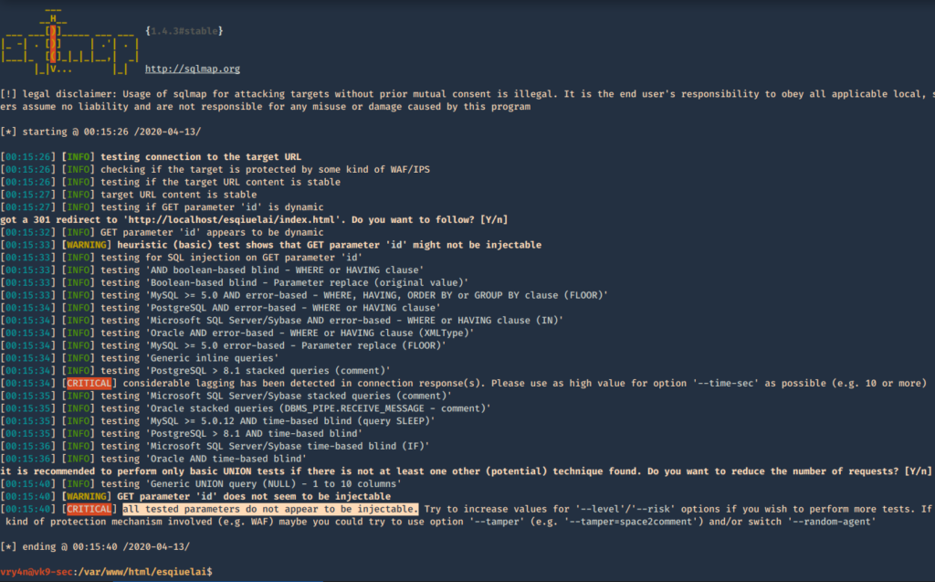 PHP, HTML & MySQL lab (SQL Injection) | VK9 Security
