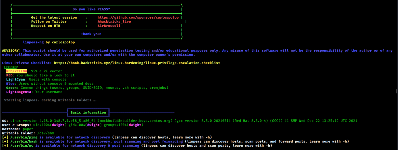 Enumerate Linux using LinPEAS.sh | VK9 Security