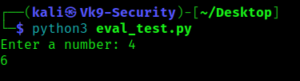 Exploiting Python EVAL() Code Injection | VK9 Security